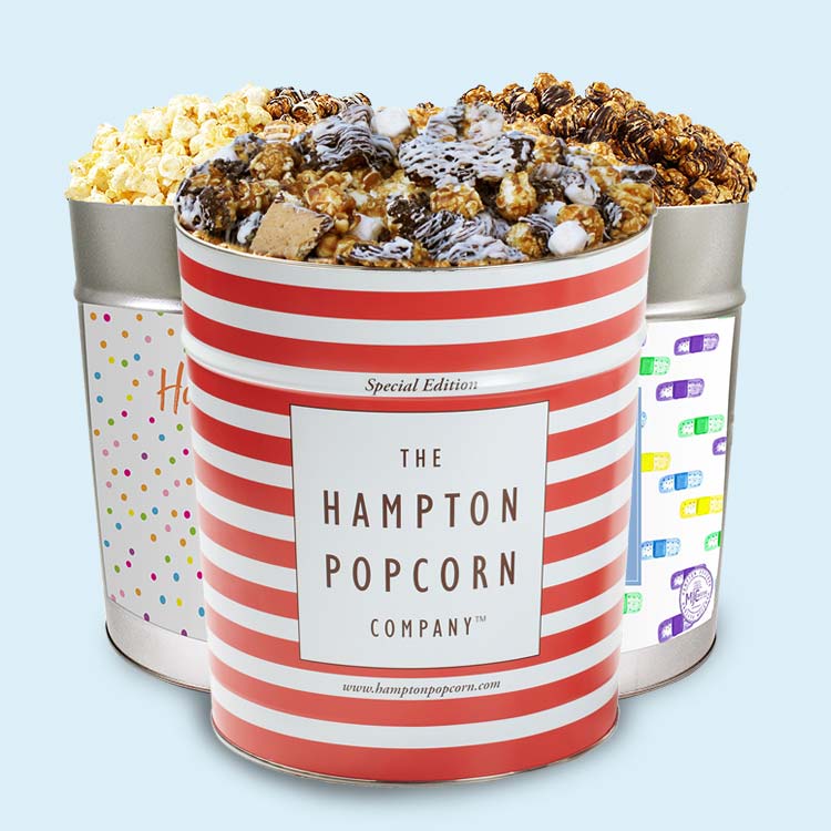 3.5 Gallon Popcorn Tins - Hampton Popcorn