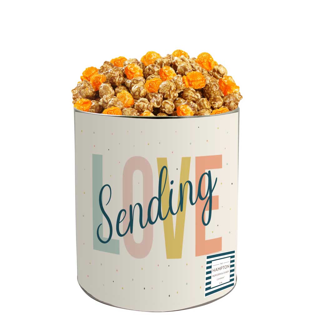 Hampton Mix Popcorn Tin - Orange Cheddar Cheese & Caramel Mix - Popcorn ...