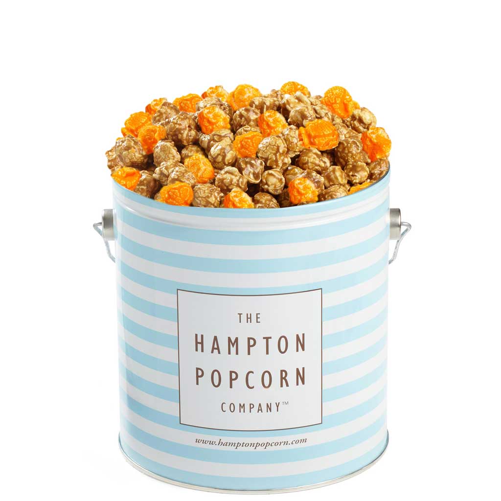 Hampton Mix Popcorn Tin - Orange Cheddar Cheese & Caramel Mix - Popcorn ...