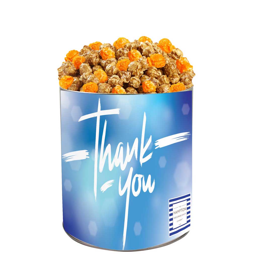 Hampton Mix Popcorn Tin - Orange Cheddar Cheese & Caramel Mix - Popcorn ...