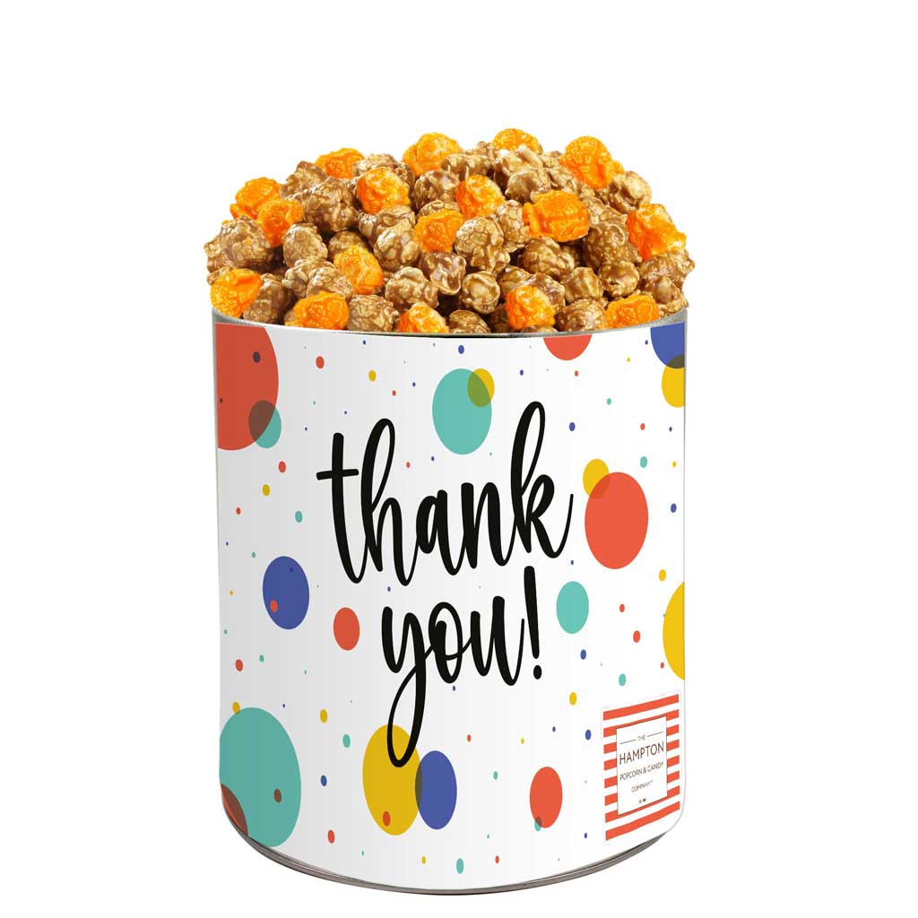 Hampton Mix Popcorn Tin - Orange Cheddar Cheese & Caramel Mix - Popcorn ...