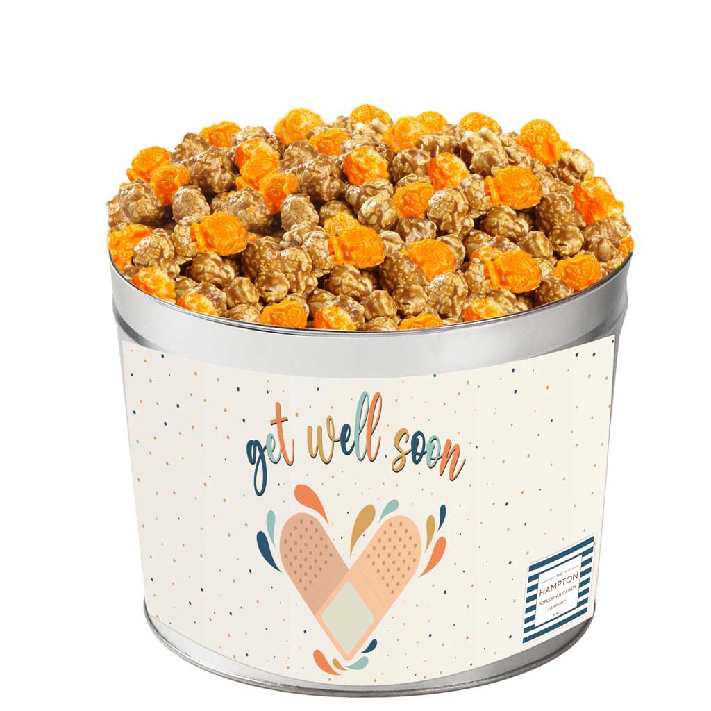 Hampton Mix Popcorn Tin - Orange Cheddar Cheese & Caramel Mix - Popcorn ...