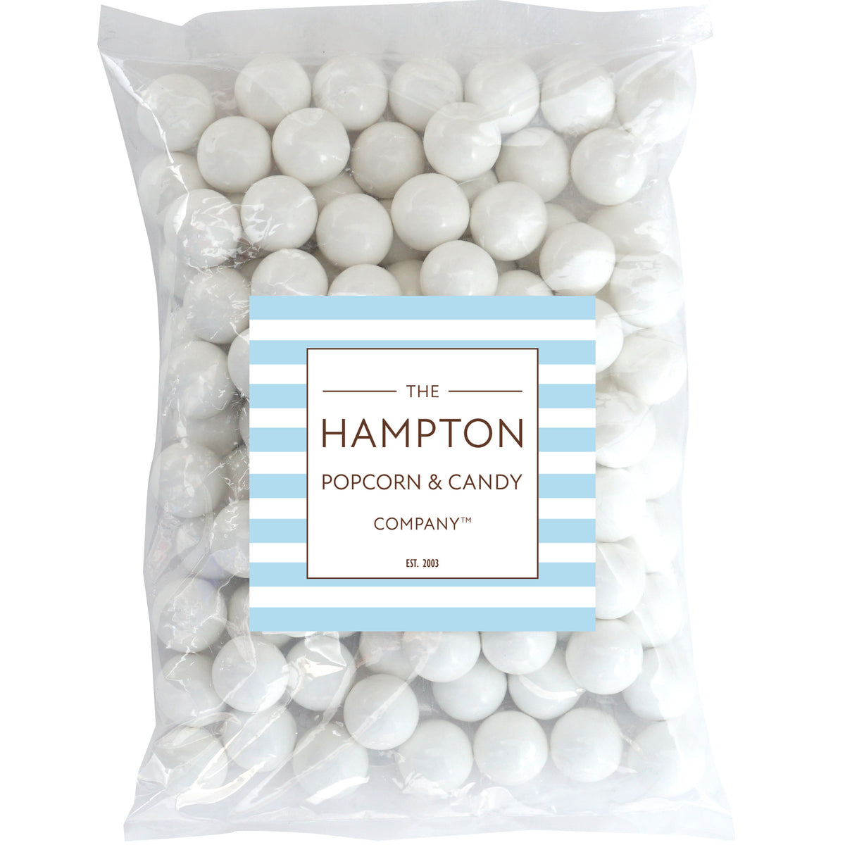 White Gumballs 1 Inch, 2 Pound Bulk Bag