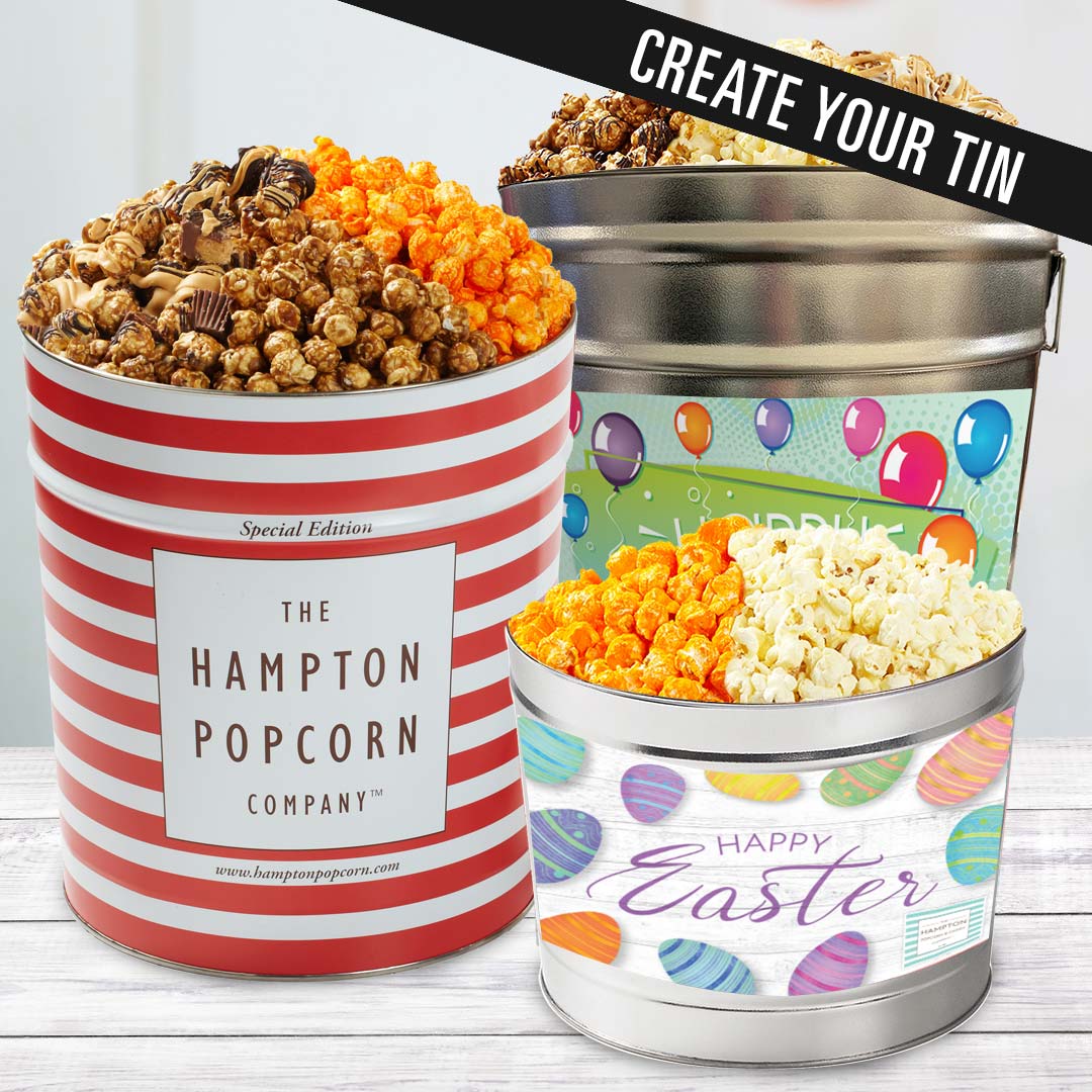 Build Your Own Popcorn Tin | Pick Your Popcorn Flavors | Hampton Popcorn