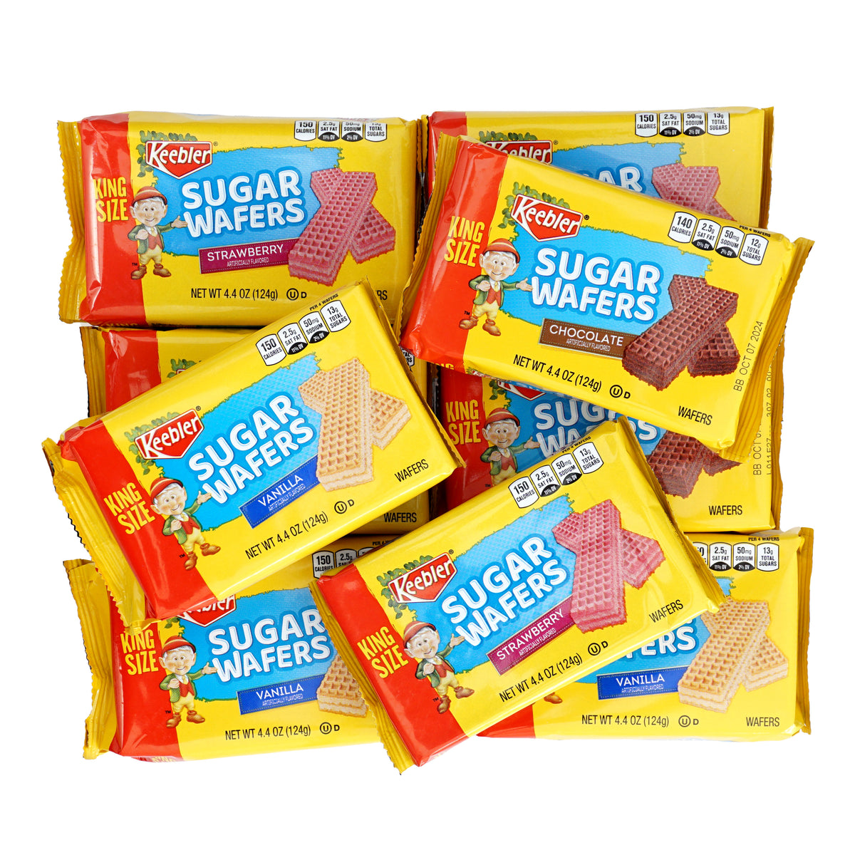 Keebler Sugar Wafers King Size, 9 Count Variety Pack