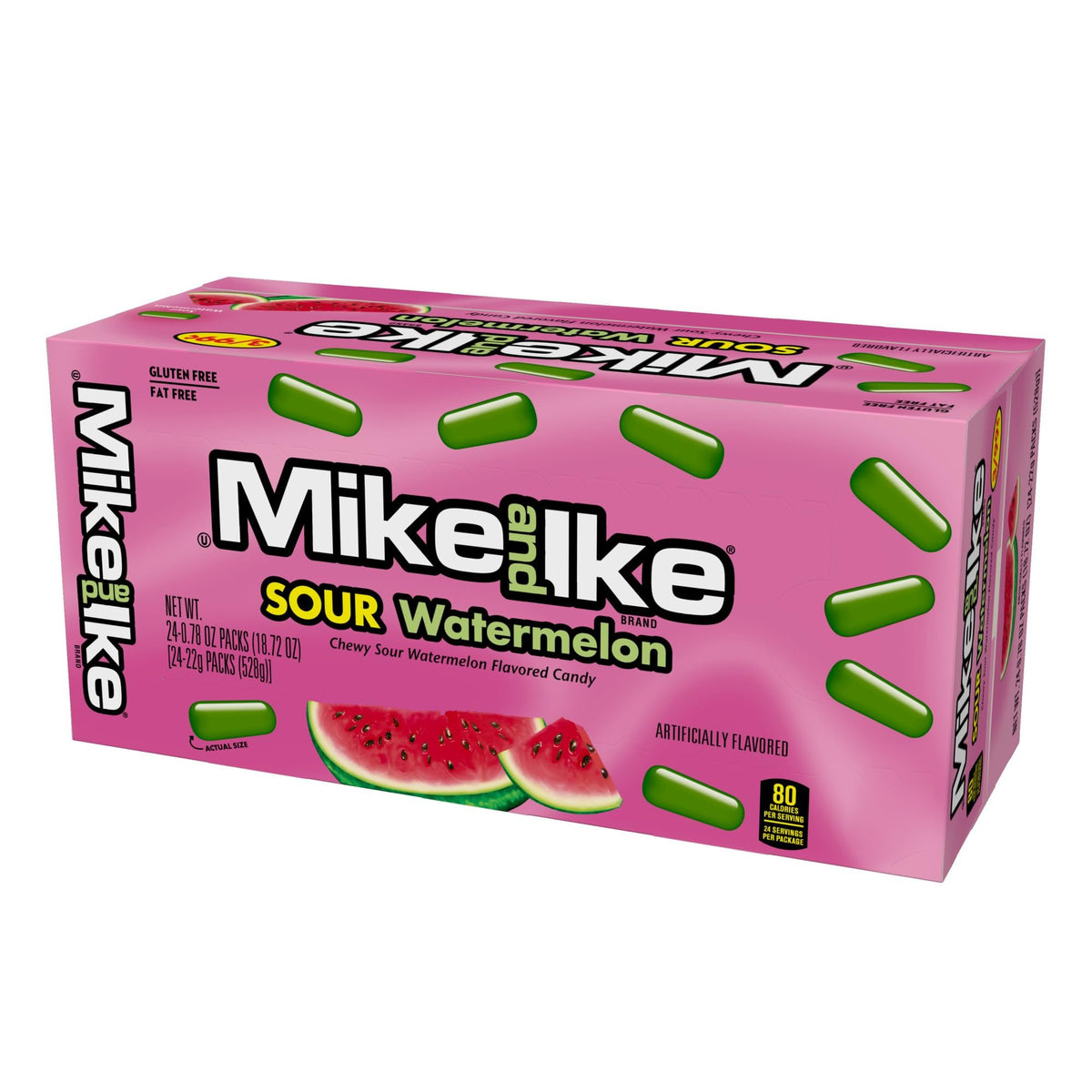 Sour Watermelon Mike & Ike, 0.78 Ounce (Pack of 24)