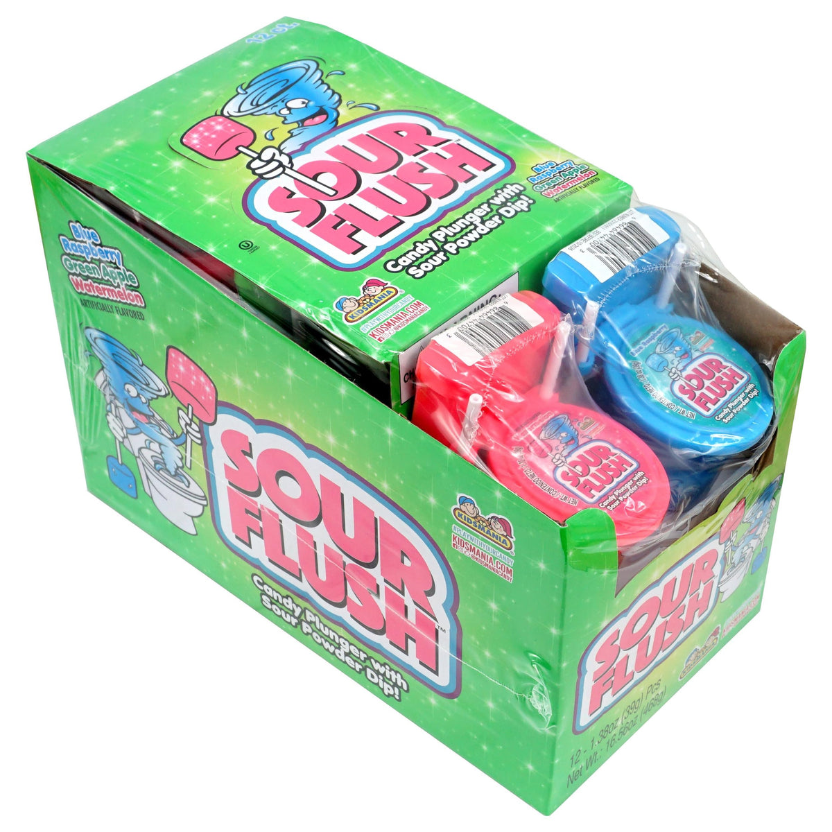 Sour Flush Toilet Candy, 12 Pack, 3 Assorted Flavors, Toilet Candy, Fu