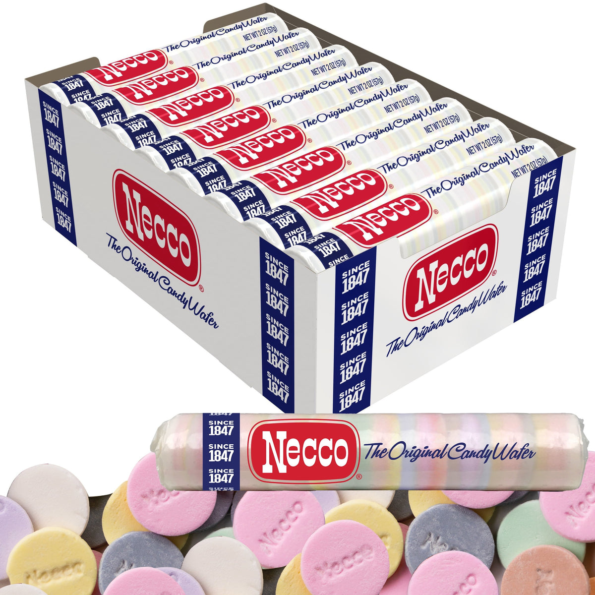Necco Wafers Candy, 24 Pack