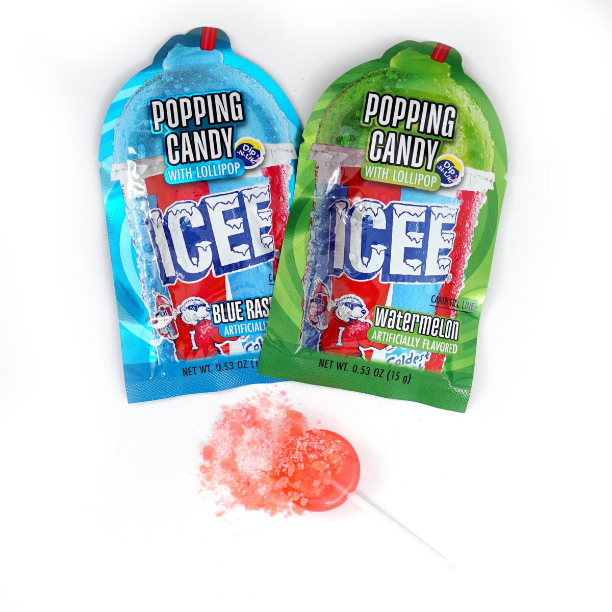 Icee Popping Candy with Lollipop, 18 Pack