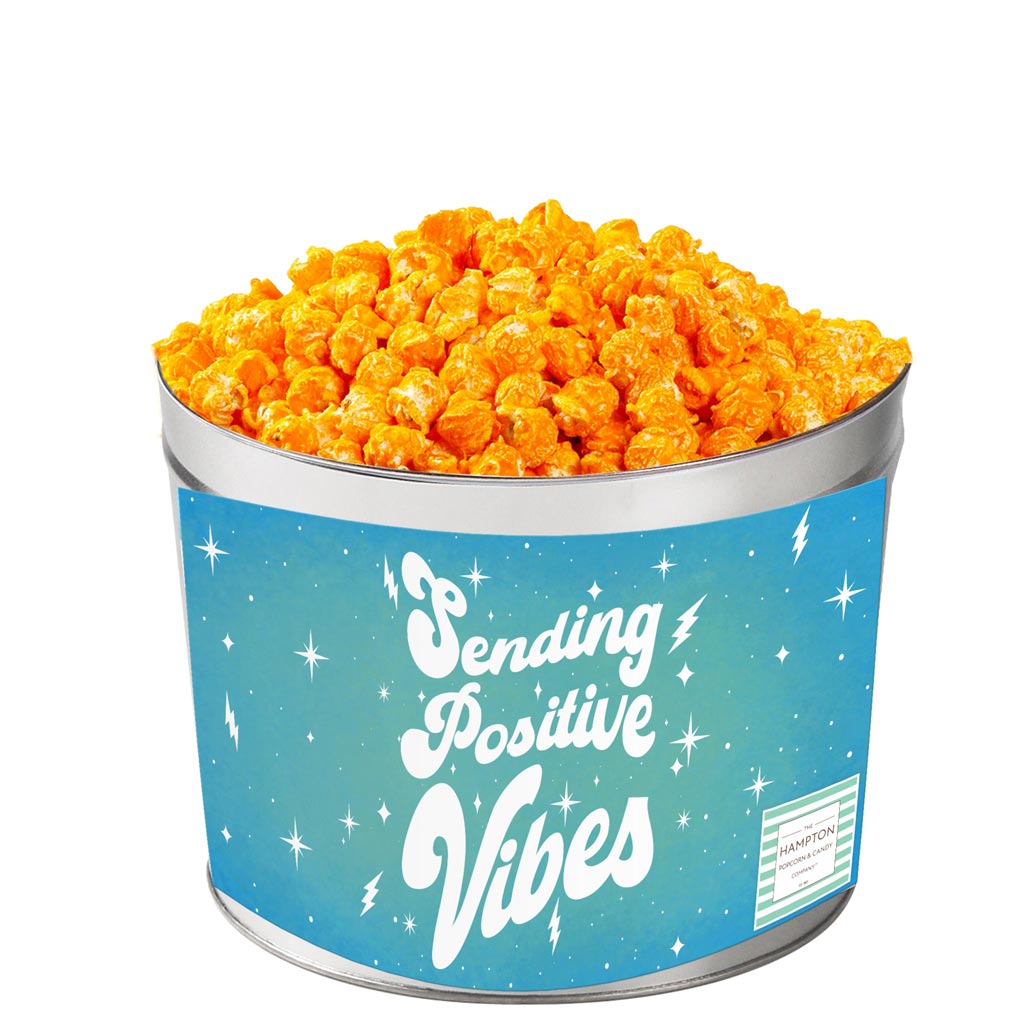Orange Cheddar Cheese Popcorn Tin - Popcorn Gifts by Hampton Popcorn
