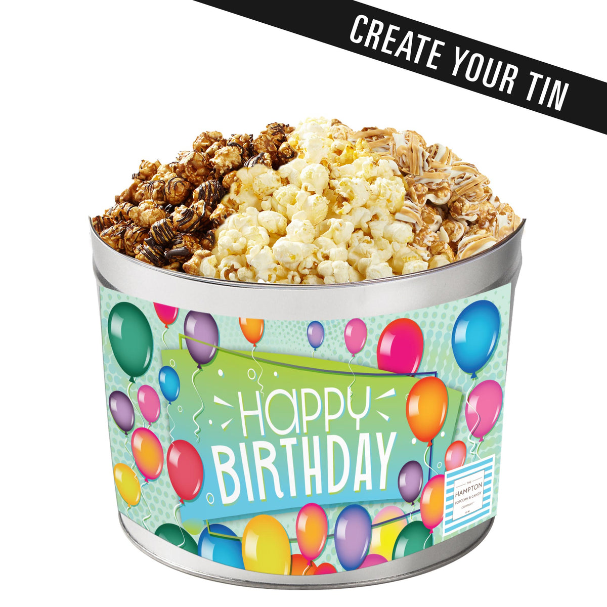 Build Your Own Popcorn Tin | Pick Your Popcorn Flavors | Hampton Popcorn