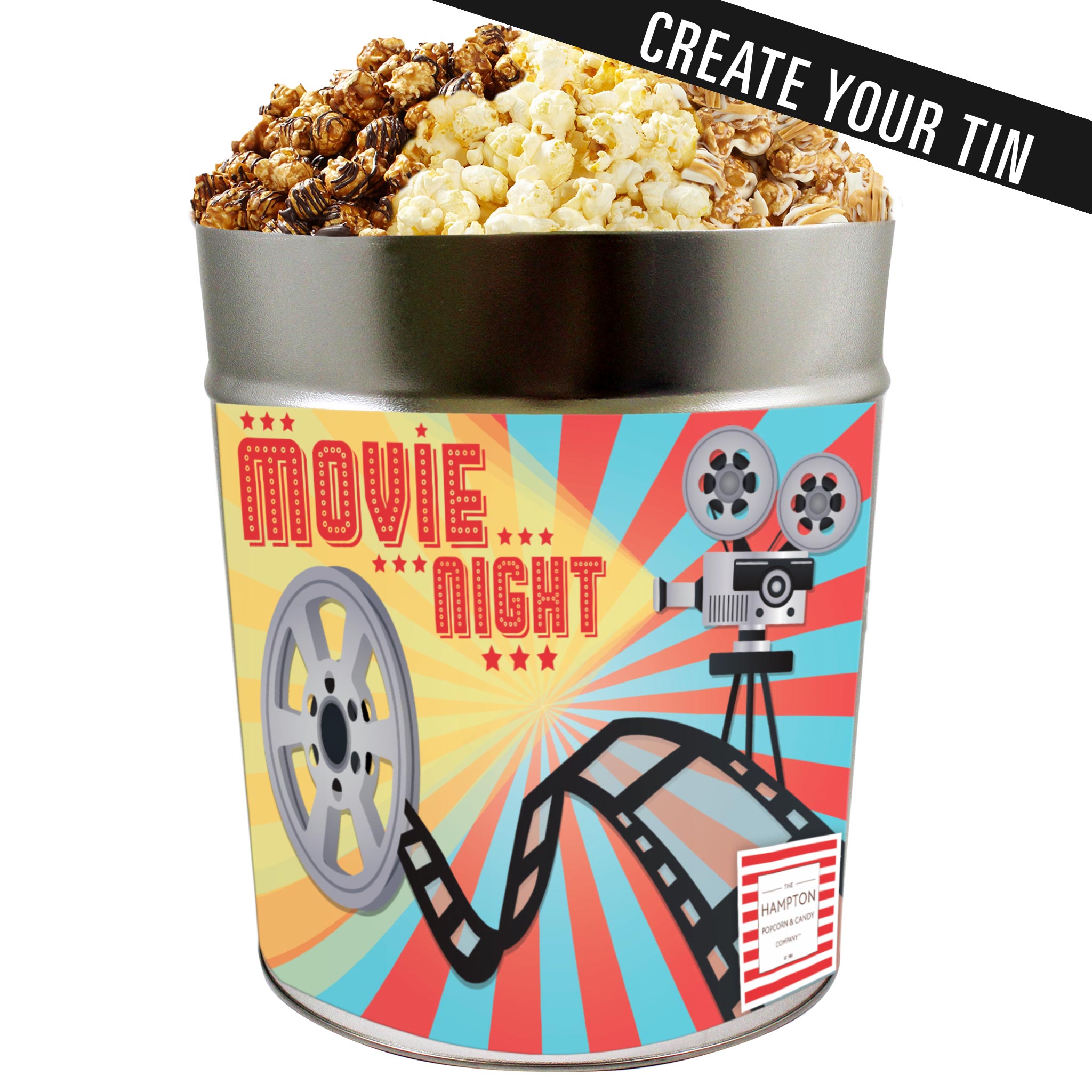 Build Your Own Popcorn Tin | Pick Your Popcorn Flavors | Hampton Popcorn