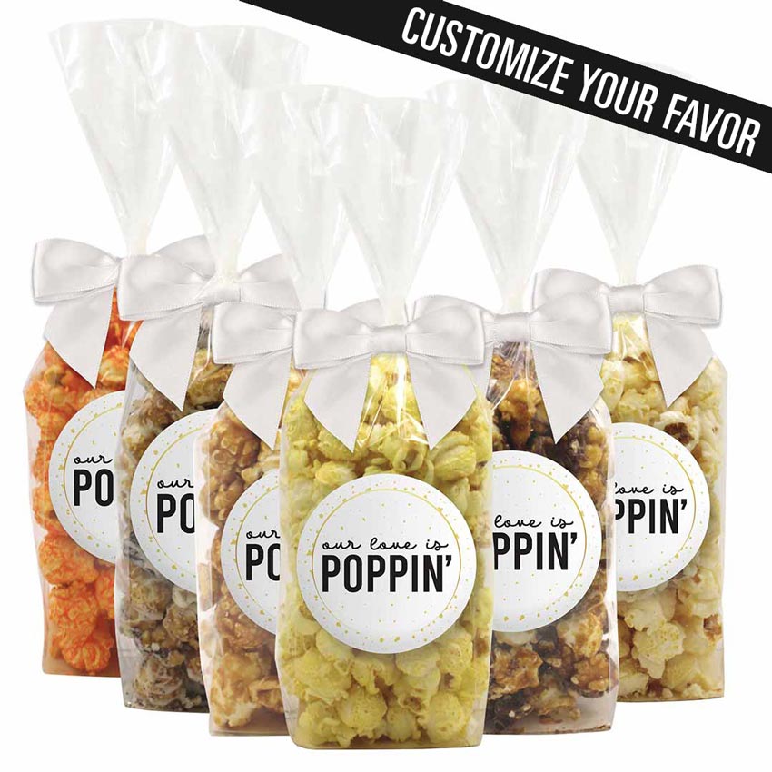 "Our Love Is Poppin'" Popcorn Favors | Hampton Popcorn