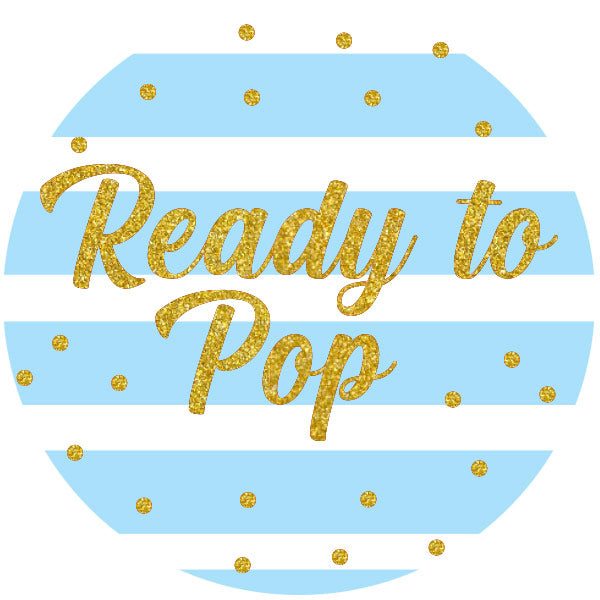 "Ready To Pop" - Blue Stripes Confetti Baby Shower Popcorn Favors ...