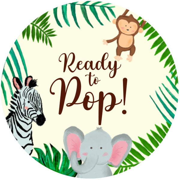 "Ready To Pop" - Safari Jungle Animals Baby Shower Popcorn Favors ...